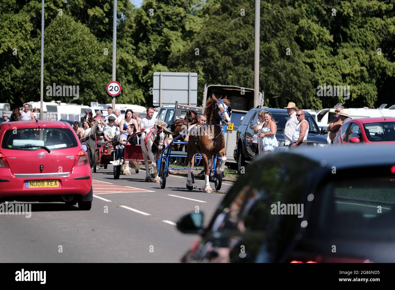 St Boswells, UK. 17th July 2021. Travellers and Romany Gypsies Annual ...