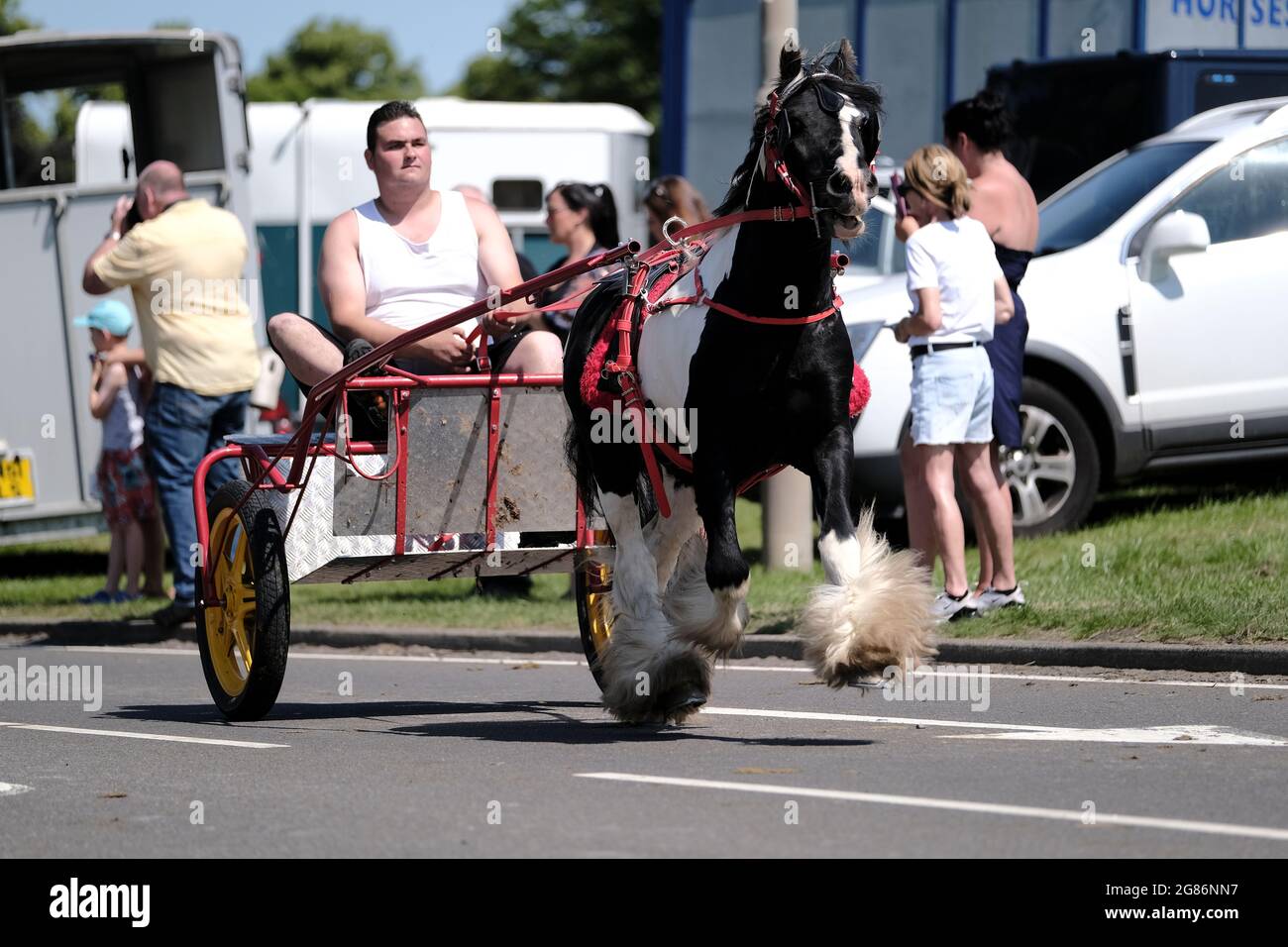 St Boswells, UK. 17th July 2021. Travellers and Romany Gypsies Annual ...