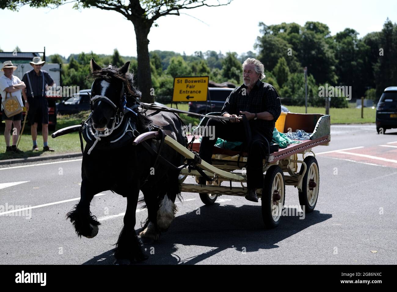 St Boswells, UK. 17th July 2021. Travellers and Romany Gypsies Annual ...