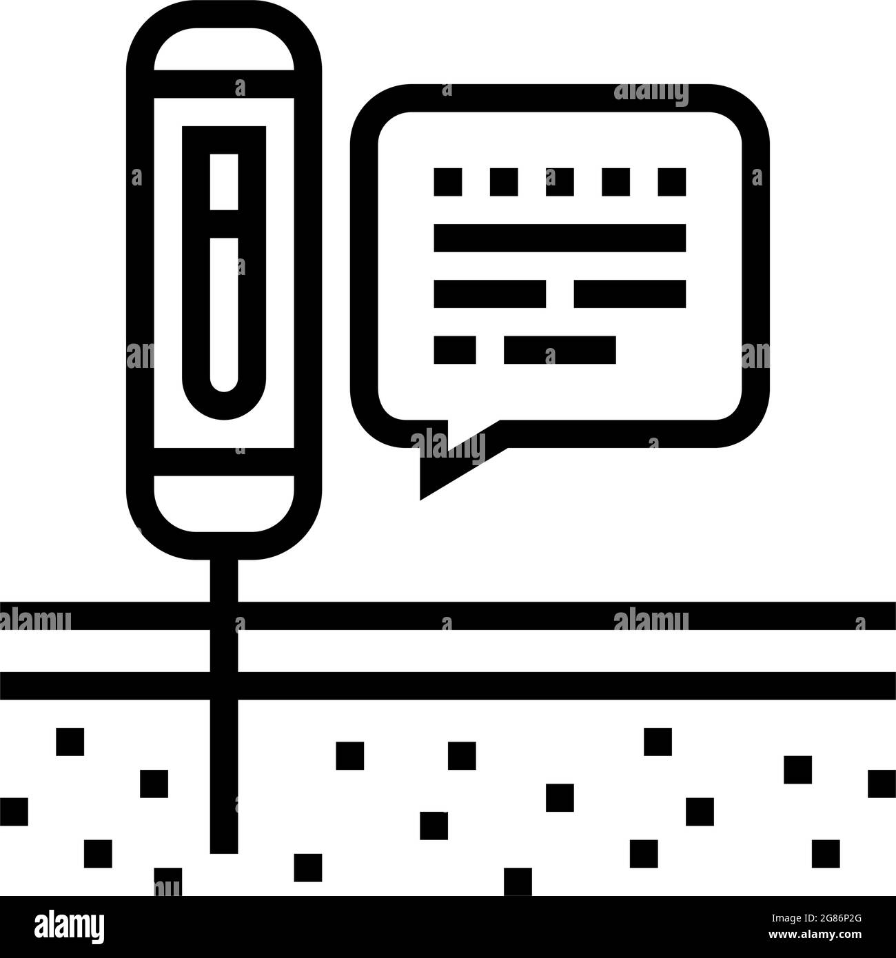 device for ph soil testing line icon vector illustration Stock Vector ...