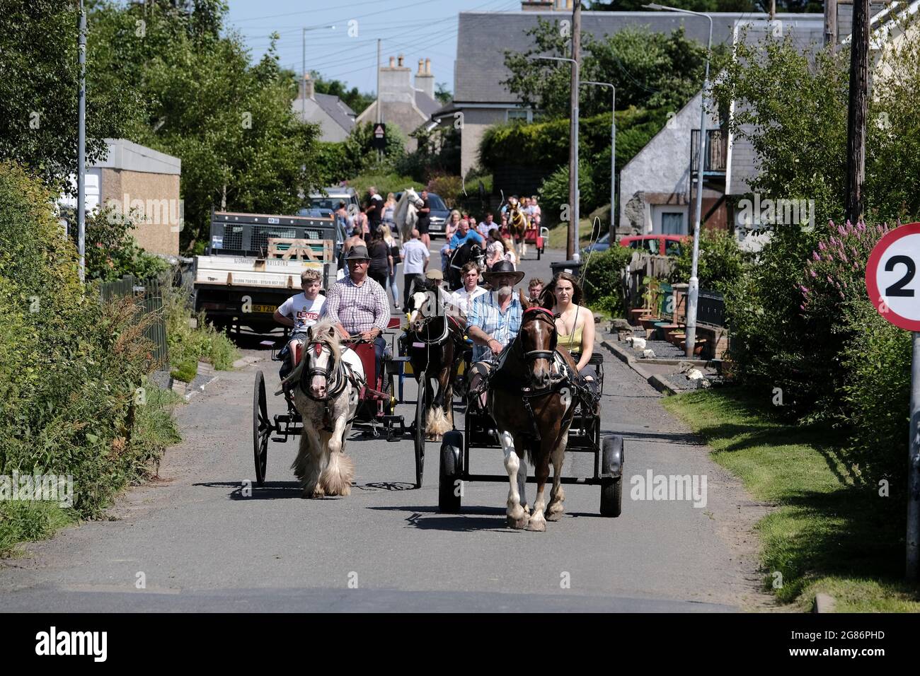St Boswells, UK. 17th July 2021. Travellers and Romany Gypsies Annual ...