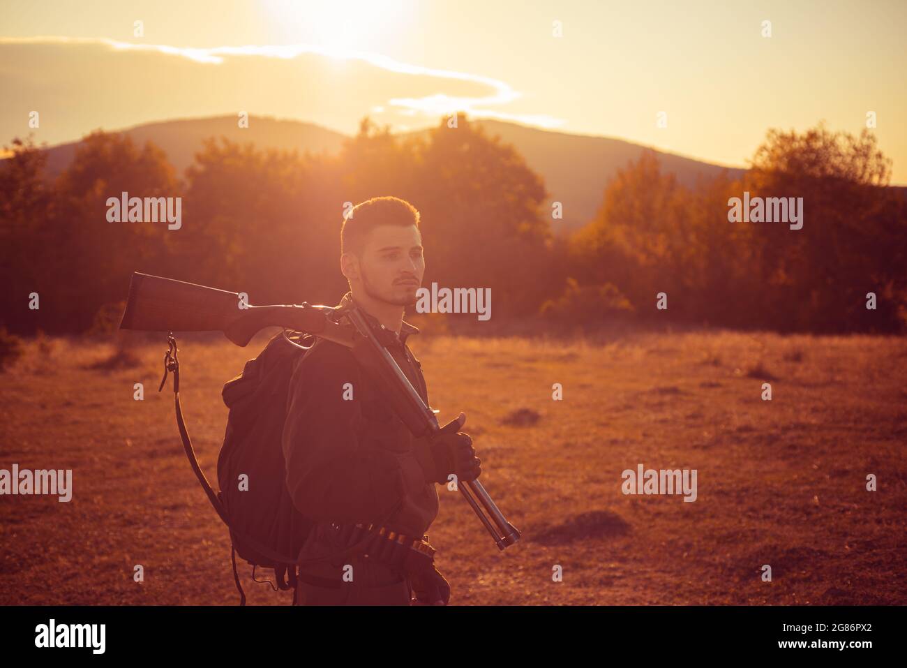 Game shooting sunset autumn hi-res stock photography and images - Alamy