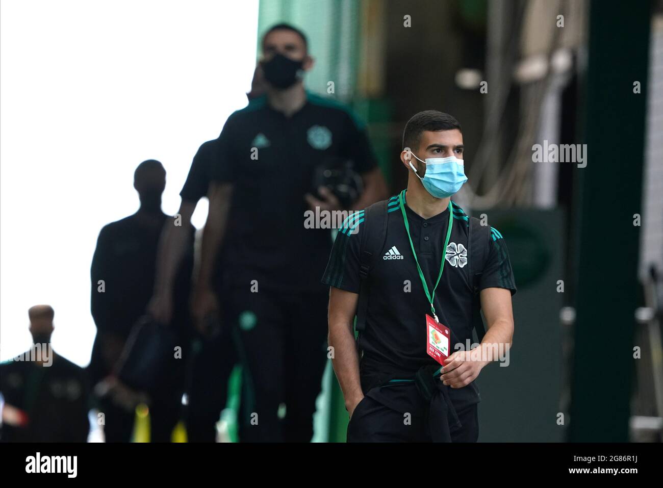 Celtic's Liel Abada arrives before the pre-season friendly match at ...