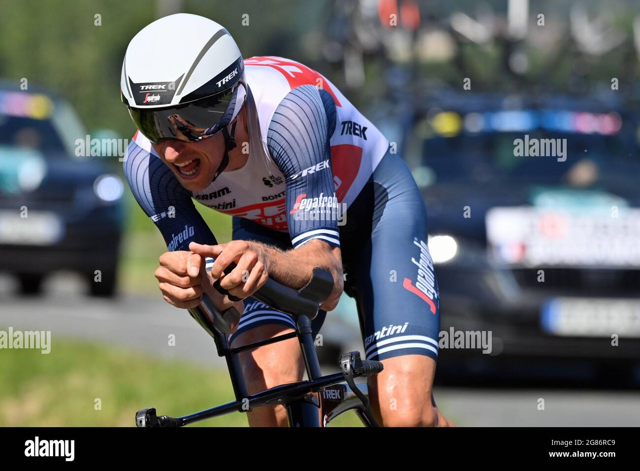 Dutch Bauke Mollema of Trek-Segafredo pictured in action during stage 19 of the 108th edition of ...