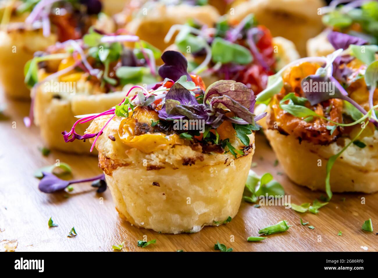 Tomato Tarlet as Appetizer Stock Photo - Alamy