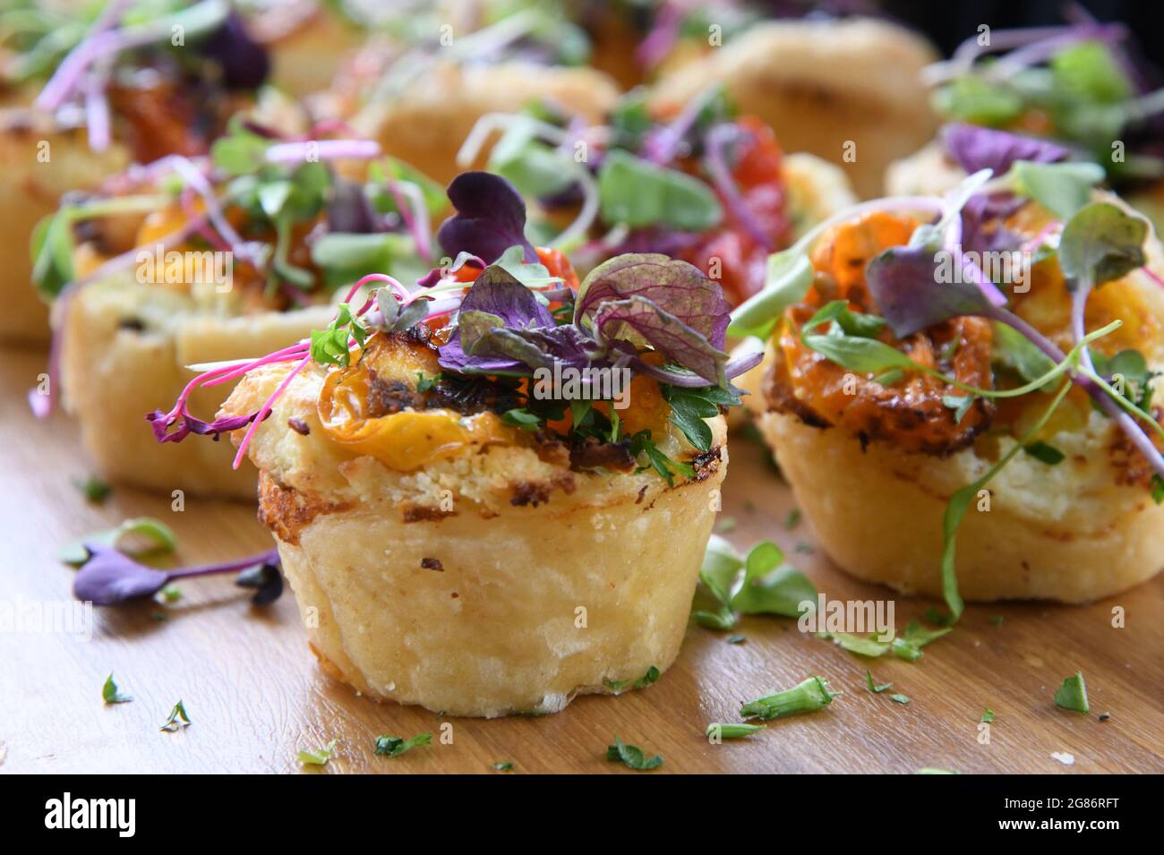 Tomato Tarlet as Appetizer Stock Photo - Alamy