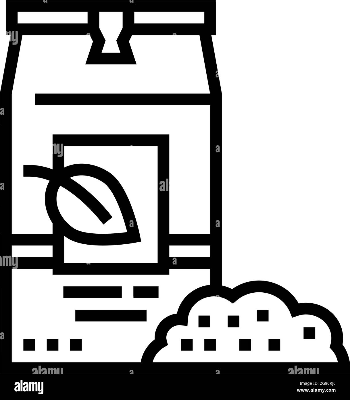 loose tea bag line icon vector illustration Stock Vector Image & Art ...