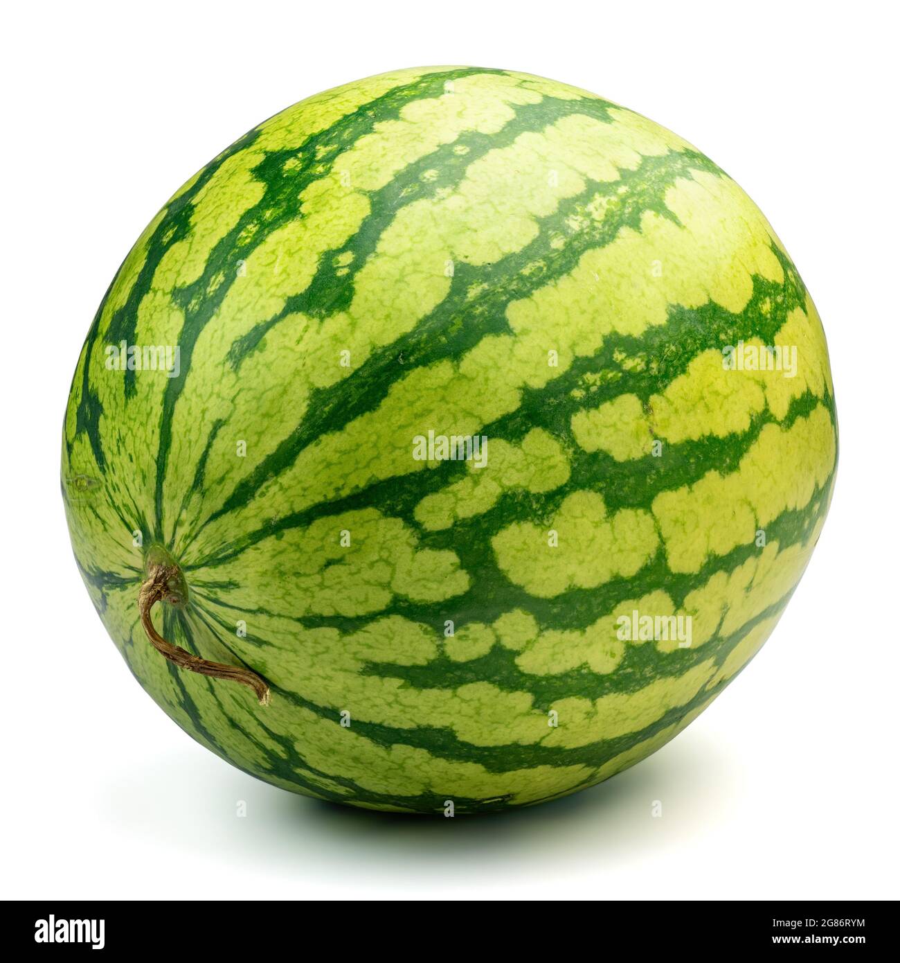 Whole ripe watermelon isolated on white background Stock Photo - Alamy