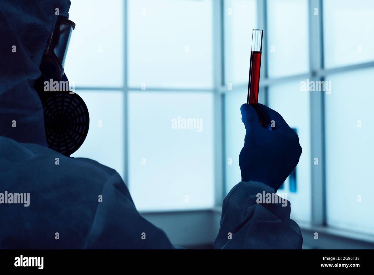 Man holding test tube full view hi-res stock photography and images - Alamy