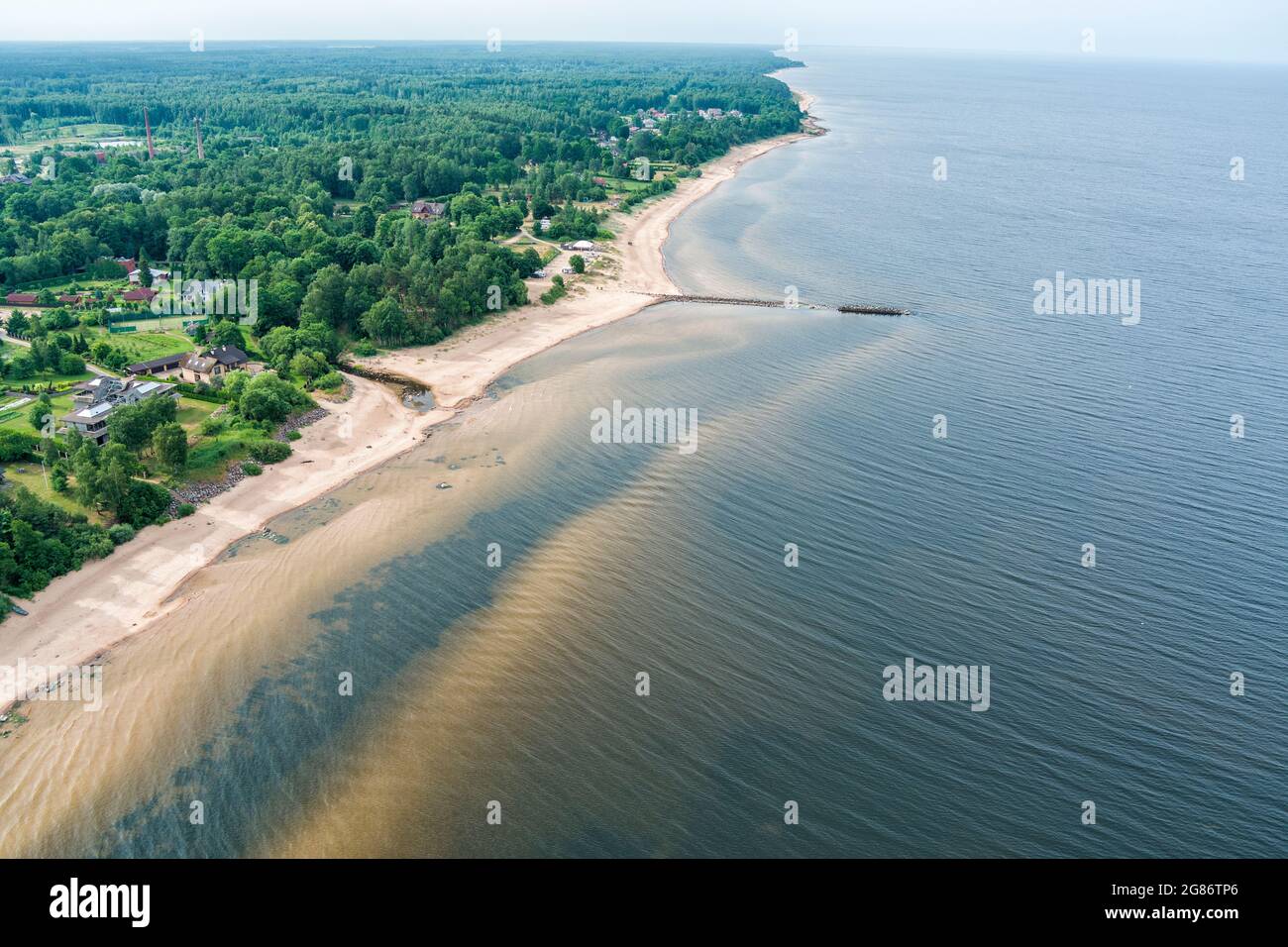 Aerial view on the beach and the Baltic sea in Latvia Stock Photo - Alamy