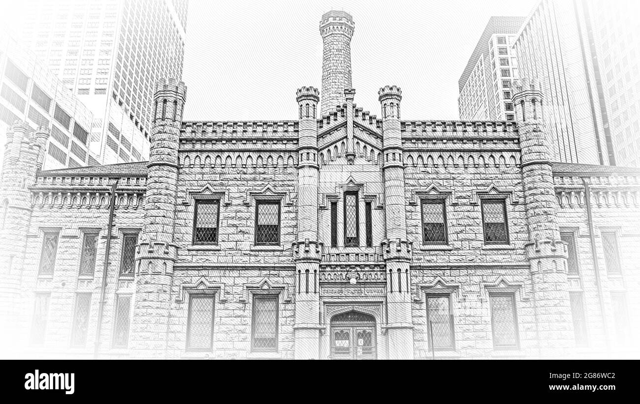 Water Works House at Water Tower Place in Chicago Stock Photo - Alamy