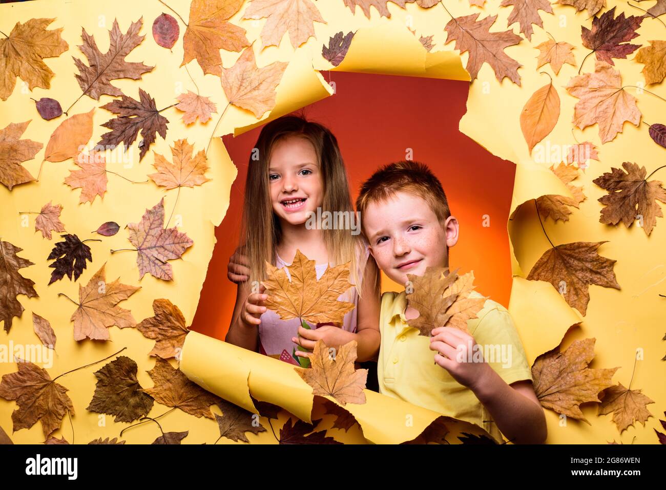 Children advertise your product and services. Autumn mood and the ...