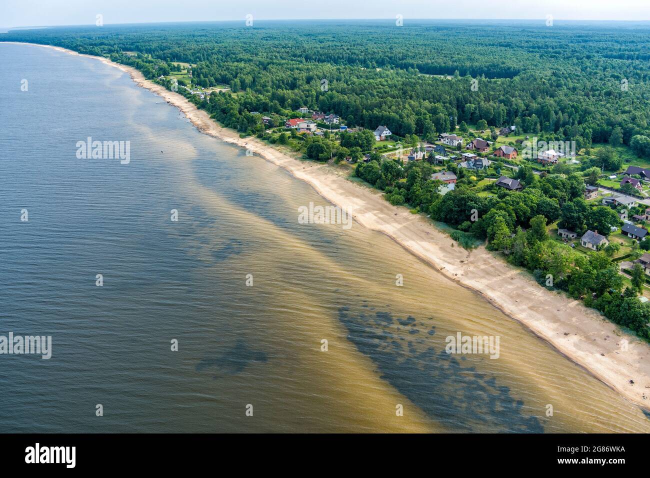 Aerial view on the beach and the Baltic sea in Latvia Stock Photo - Alamy