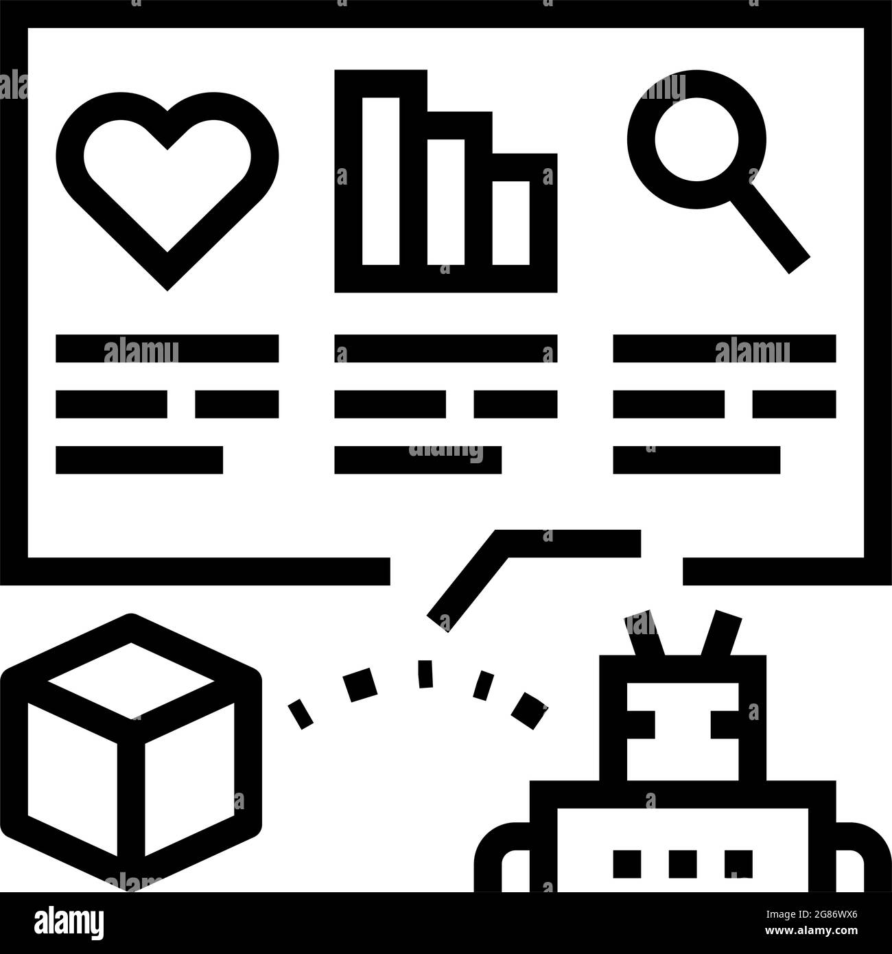 automatically analyzing ugc line icon vector illustration Stock Vector ...