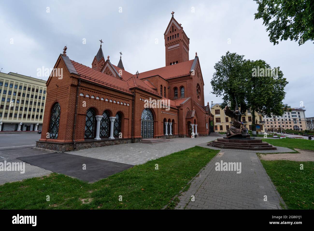 Minsk, capital of Belarus, Town centre on a cloudy day Stock Photo - Alamy