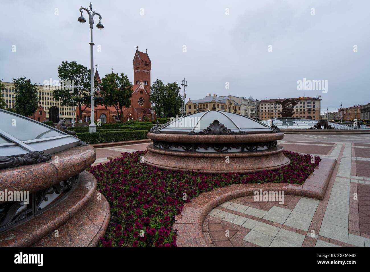 Minsk, capital of Belarus, Town centre on a cloudy day Stock Photo - Alamy