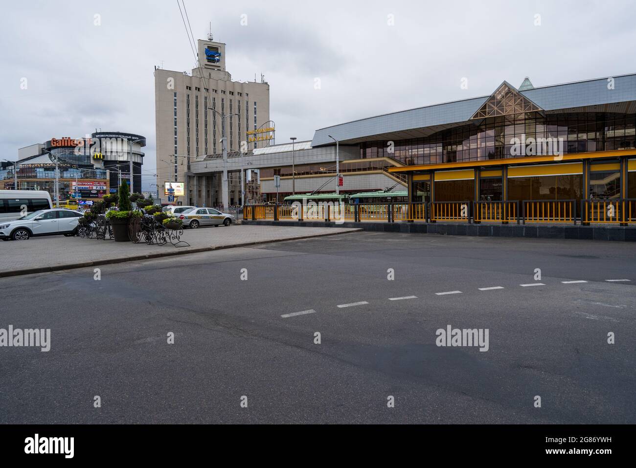 Minsk, capital of Belarus, Town centre on a cloudy day Stock Photo - Alamy