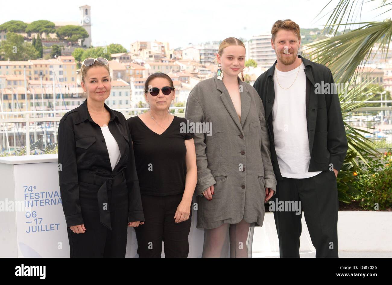 July 15, 2021, CANNES, France: CANNES, FRANCE - JULY 15: (L to R ...
