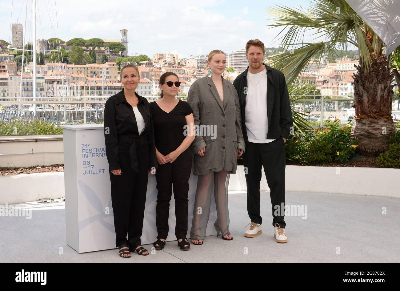 July 15, 2021, CANNES, France: CANNES, FRANCE - JULY 15: (L to R ...