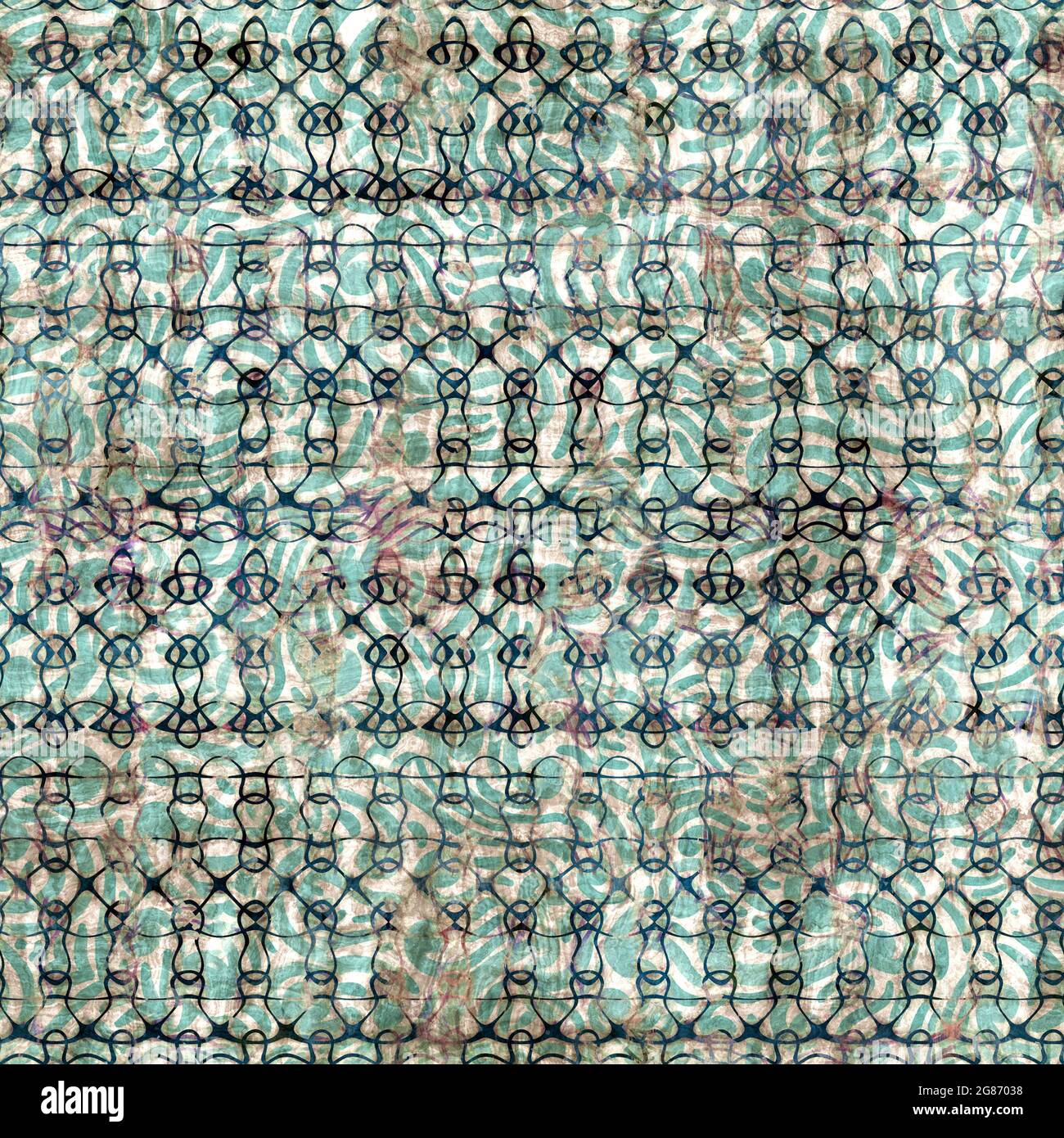 Seamless elegant mixed media pattern in navy, blue, pink, and cream ...