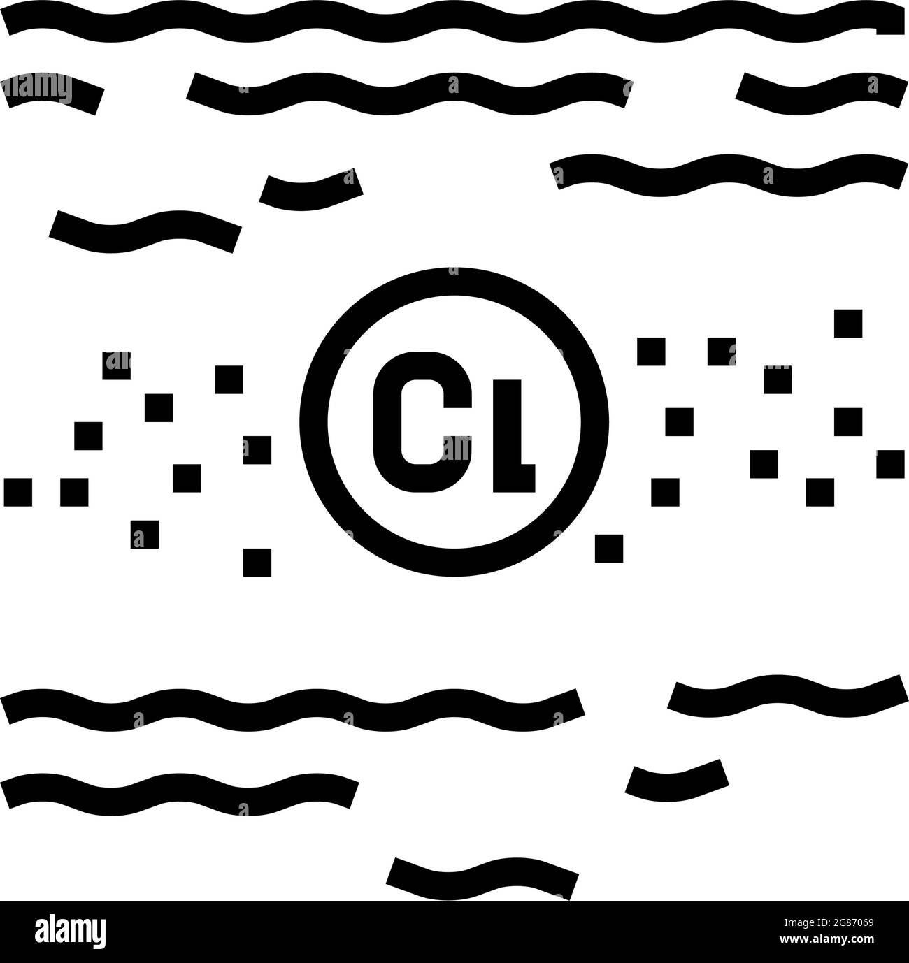 disinfection chlorin water line icon vector illustration Stock Vector ...