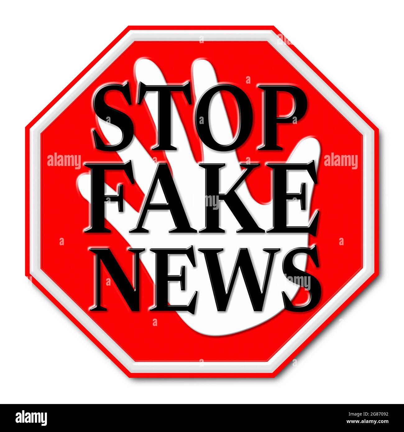 STOP FAKE NEWS sign isolate on white background Stock Photo - Alamy