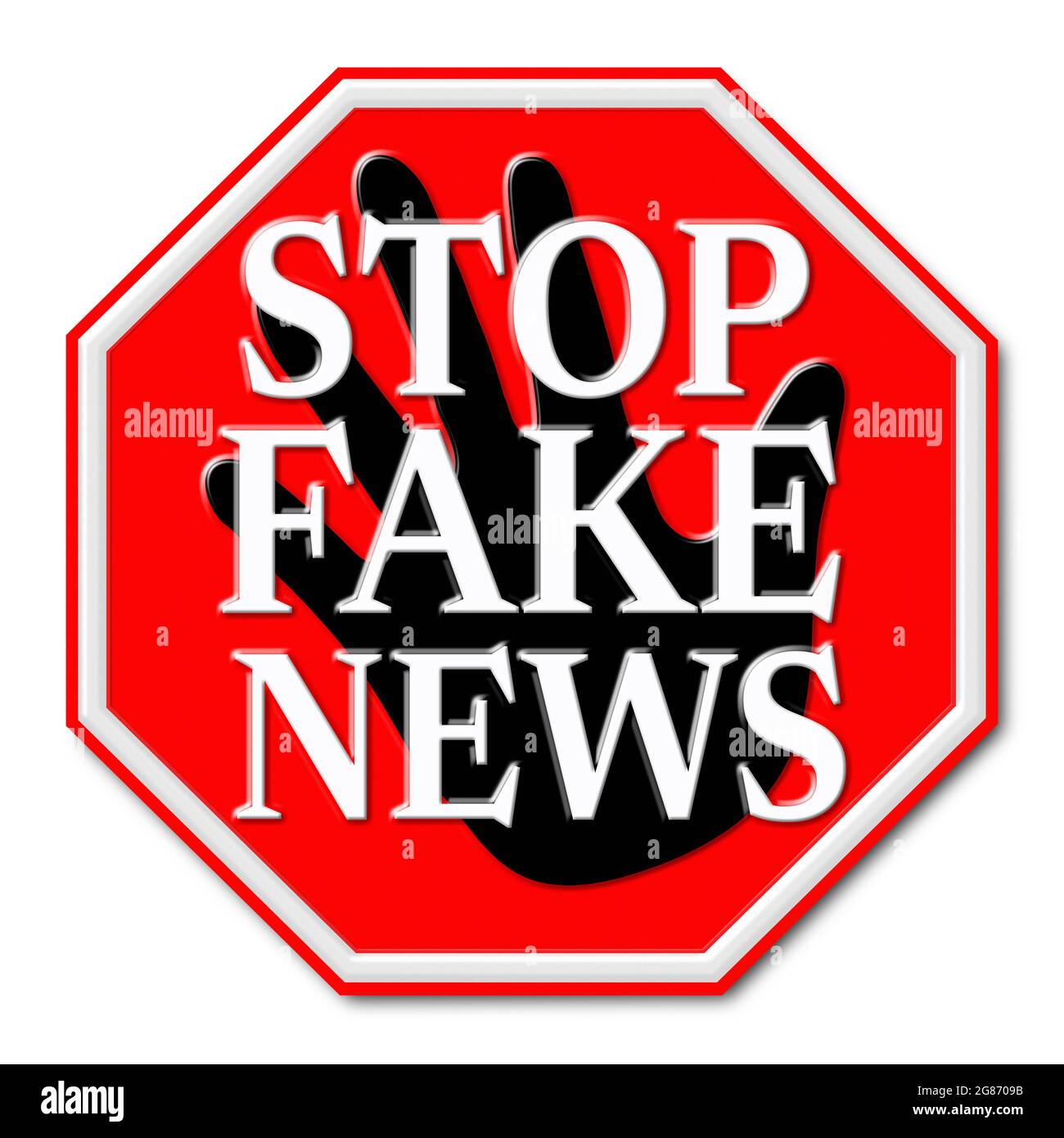STOP FAKE NEWS sign isolate on white background Stock Photo - Alamy