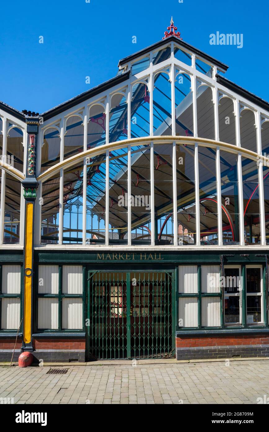Old Victorian market hall in Stockport, Greater Manchester, England ...