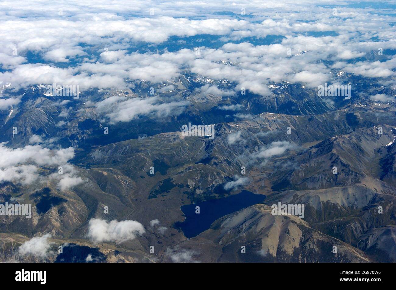 Aerial view of the Southern Alps, New Zealand Stock Photo - Alamy