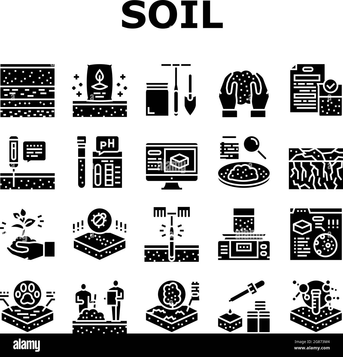 Testing ph of soil Stock Vector Images - Alamy