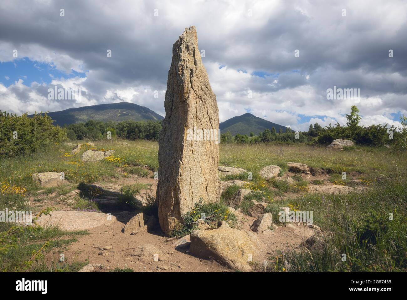 Prehistoric Menhir in Eyne, Southern France Stock Photo - Alamy