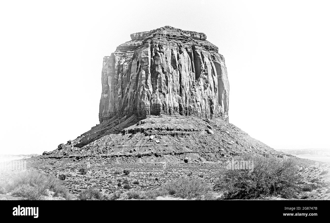 Famous Monument Valley in the desert of Utah Stock Photo - Alamy