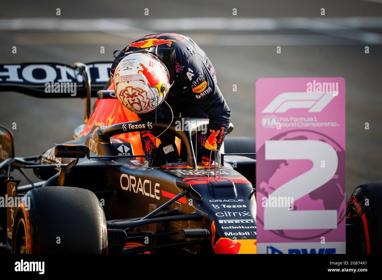 Silverstone, UK. 16th July, 2021. # 33 Max Verstappen (NED, Red Bull ...