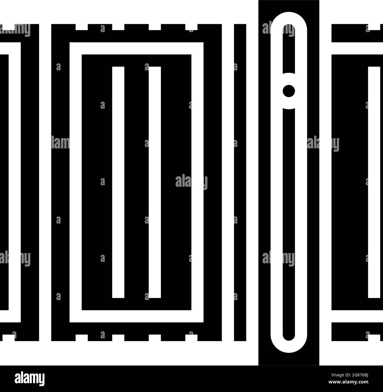 glass manufacturing factory equipment glyph icon vector illustration ...