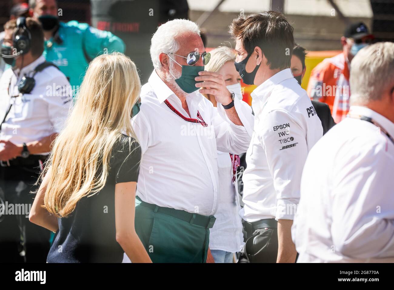 STROLL Lawrence (can), Aston Martin F1 owner, WOLFF Toto (aut), Team ...