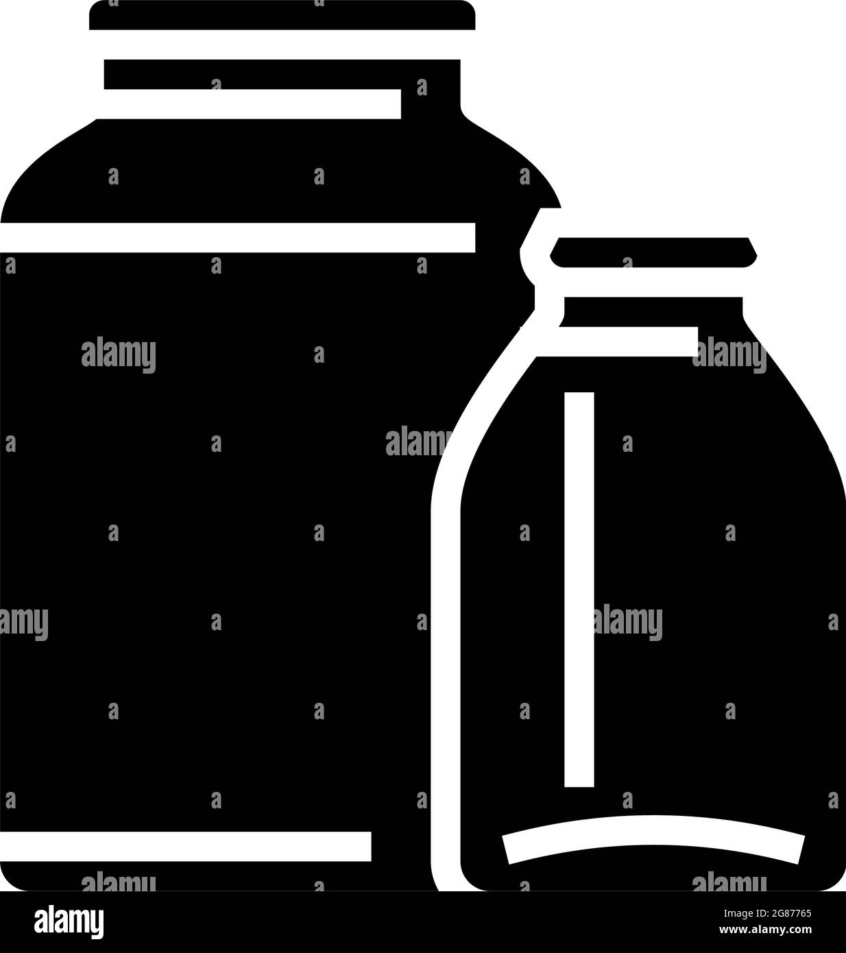 jar glass production glyph icon vector illustration Stock Vector Image ...