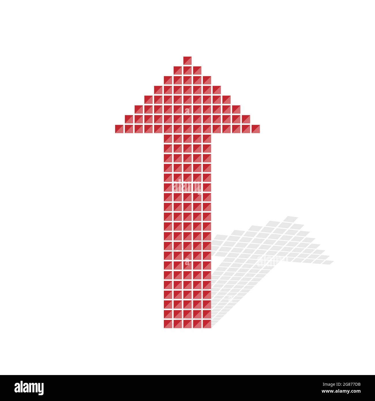 An arrow made of individual squares. Vector illustration for creative ...