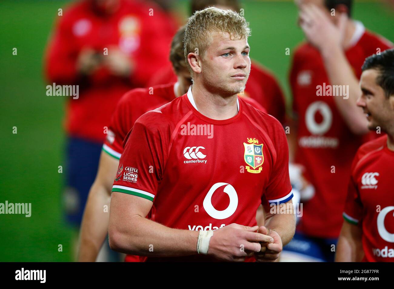 DHL Stormers' Johan du Toit with a Lions shirt on after the final ...