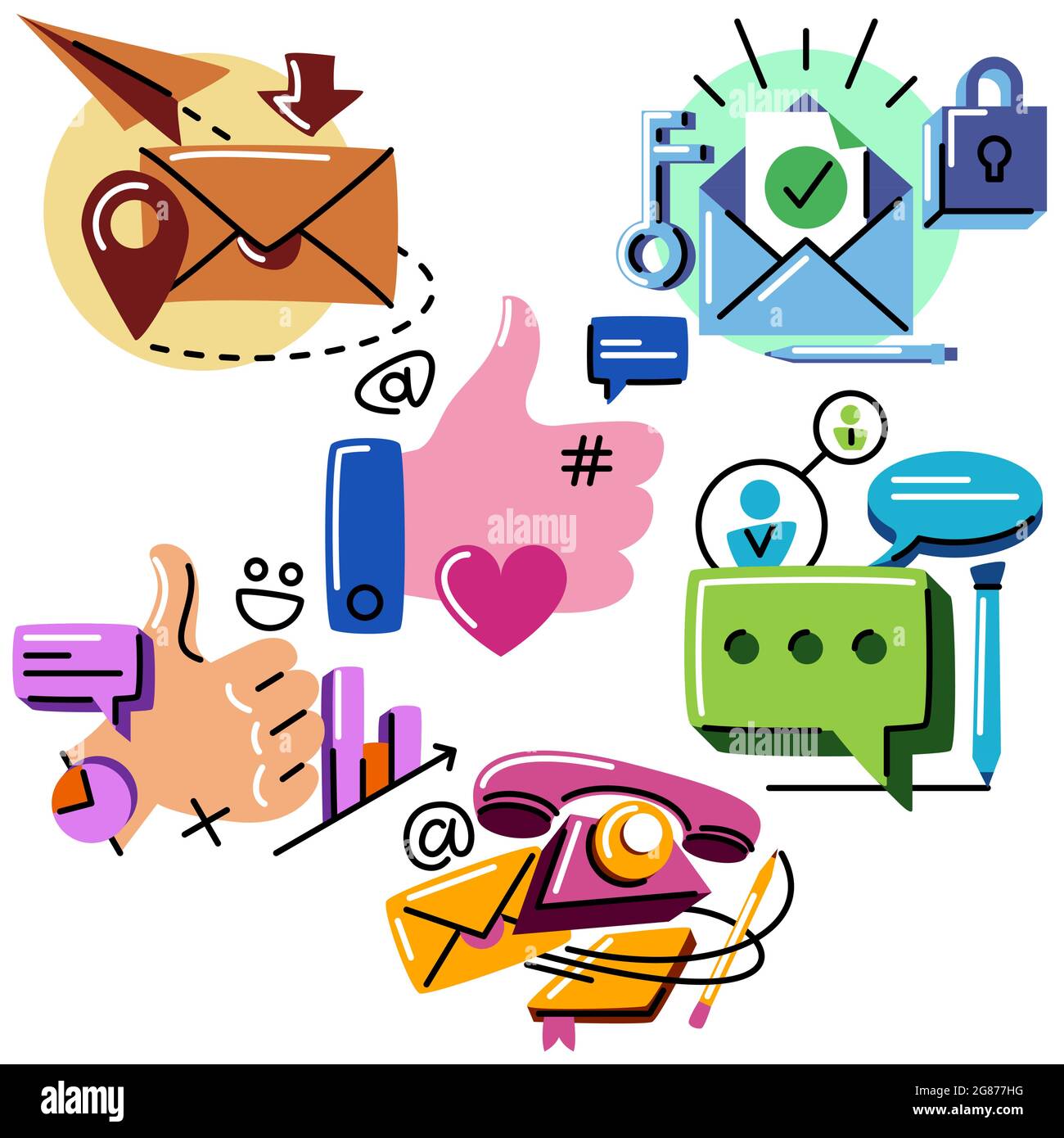 Letter icons set cartoon Stock Vector Images - Alamy