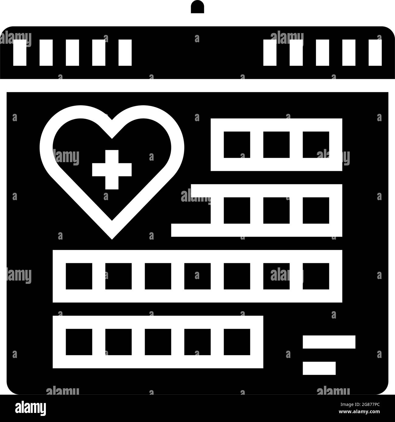 schedule homecare service glyph icon vector illustration Stock Vector ...
