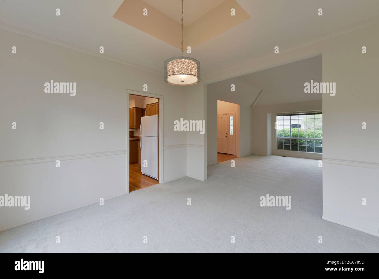 Modern residential empty dining room interior Stock Photo - Alamy
