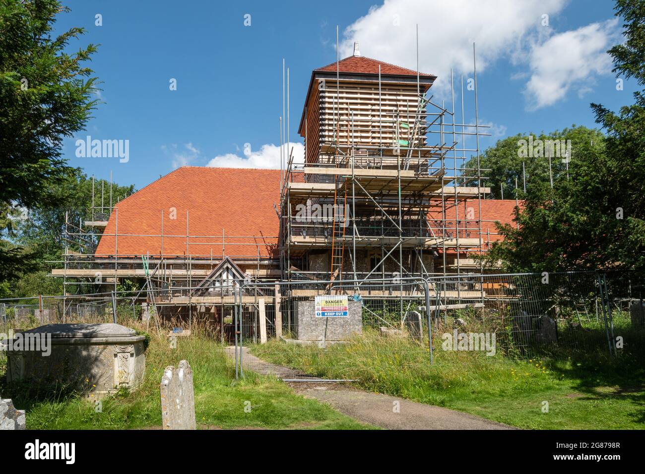 St Peter's parish church in the Hampshire village of Ropley, England ...