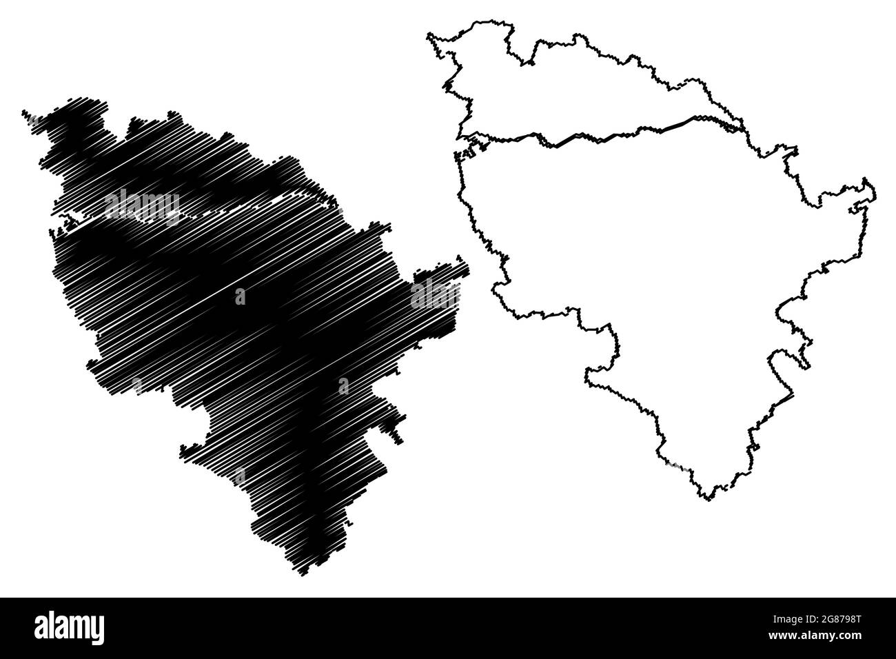 Neuburg-Schrobenhausen district (Federal Republic of Germany, rural district Upper Bavaria, Free ...
