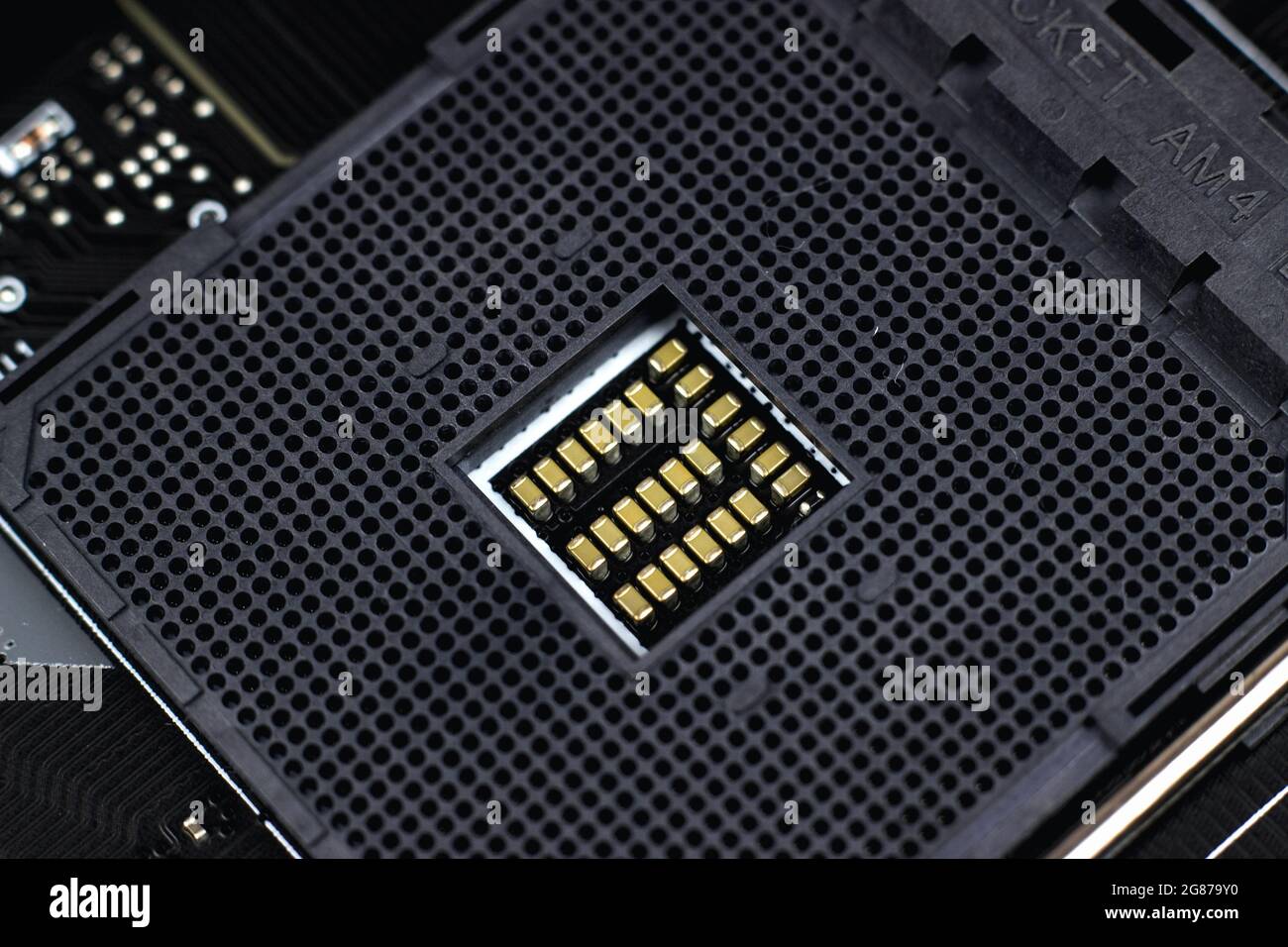 Motherboard digital chip. Information engineering component. Integrated ...