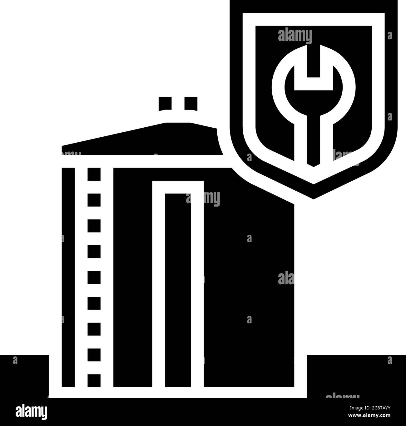 installation of storage tank glyph icon vector illustration Stock ...