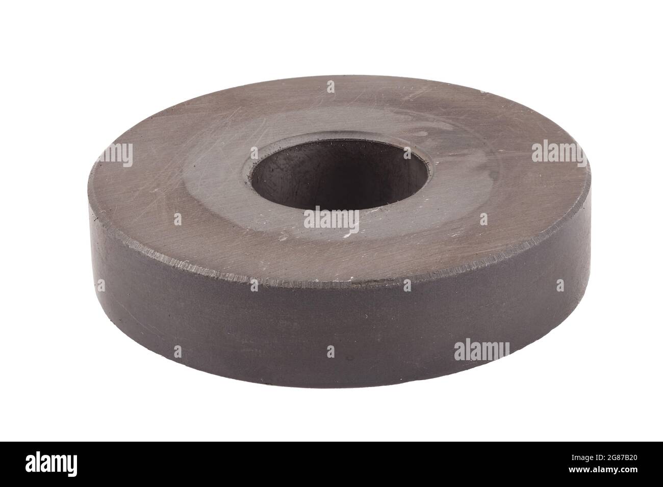 ring permanent magnet isolated on white background - part of electrical ...