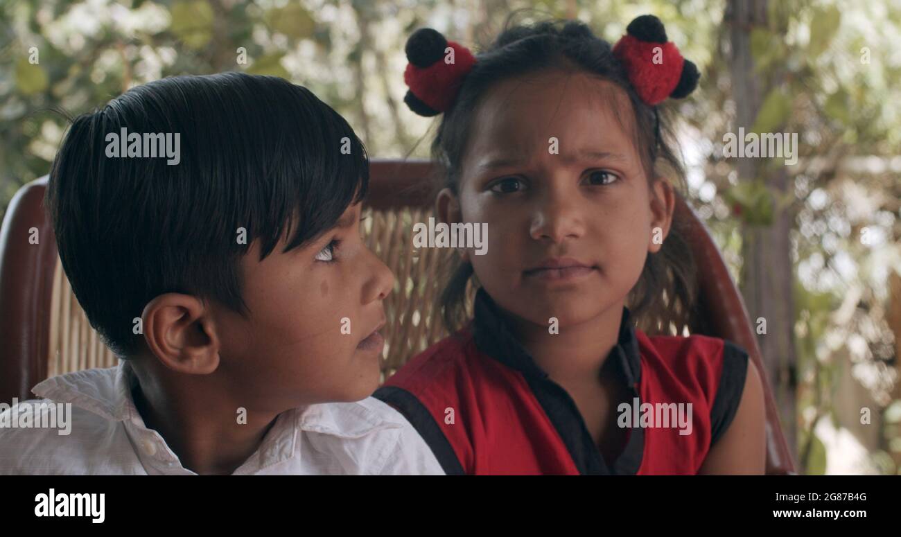 Pair of cute authentic South Asian children Stock Photo - Alamy