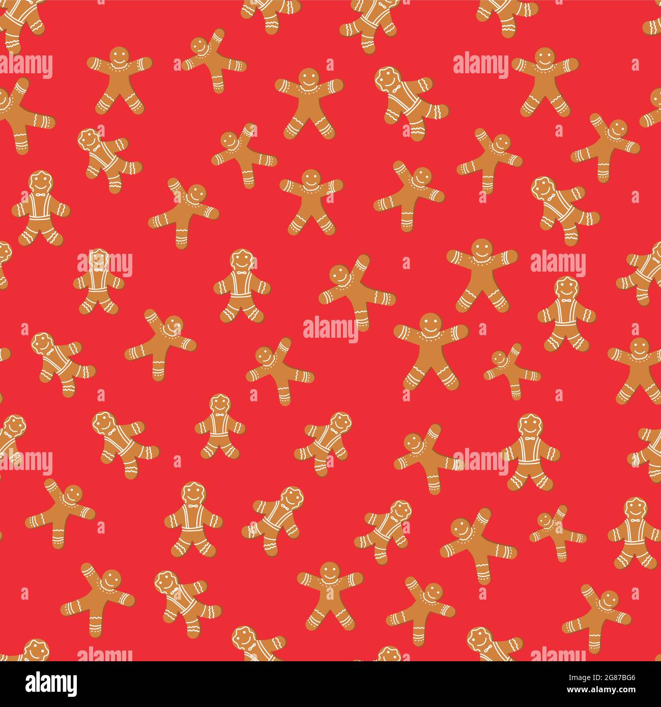 Gingerbread man Seamless pattern for new year day, Christmas, winter ...