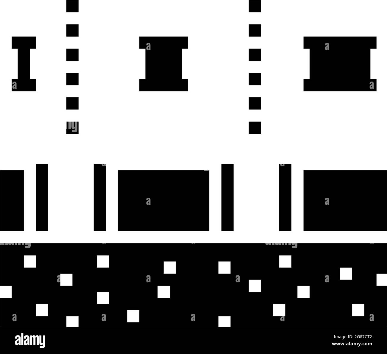 stages of pipeline construction glyph icon vector illustration Stock ...