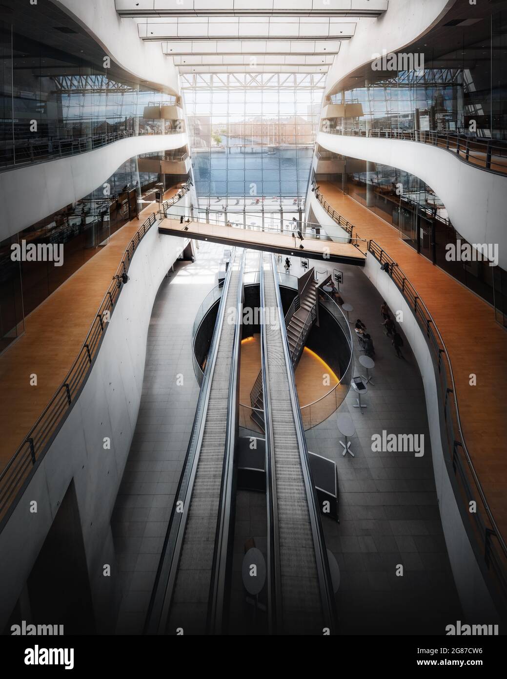 The Black Diamond interior Atrium view - modern extension to the Royal ...